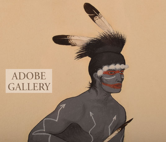 Native American Southwest Painting C4344 - Adobe Gallery, Santa Fe