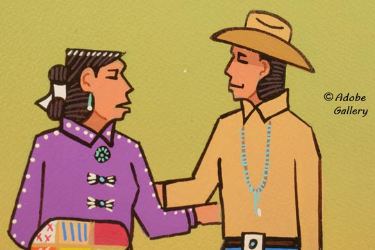 Navajo Southwest Native American Painting Anthony Chee Emerson C4907F ...